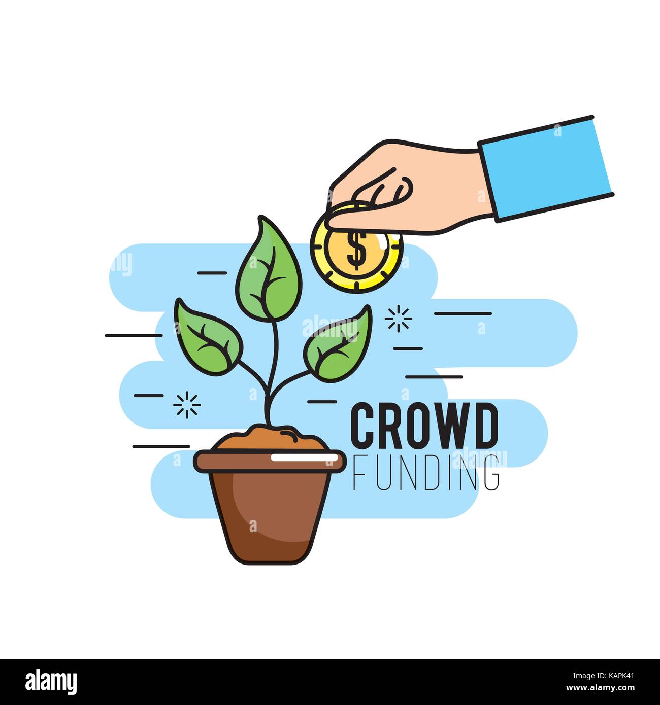 crowdfunding project support business service Stock Vector Image & Art ...