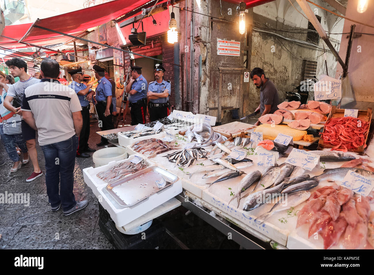 Scene of the mafia killing of Andrea Cusimano, 30, at the Cape Market ...