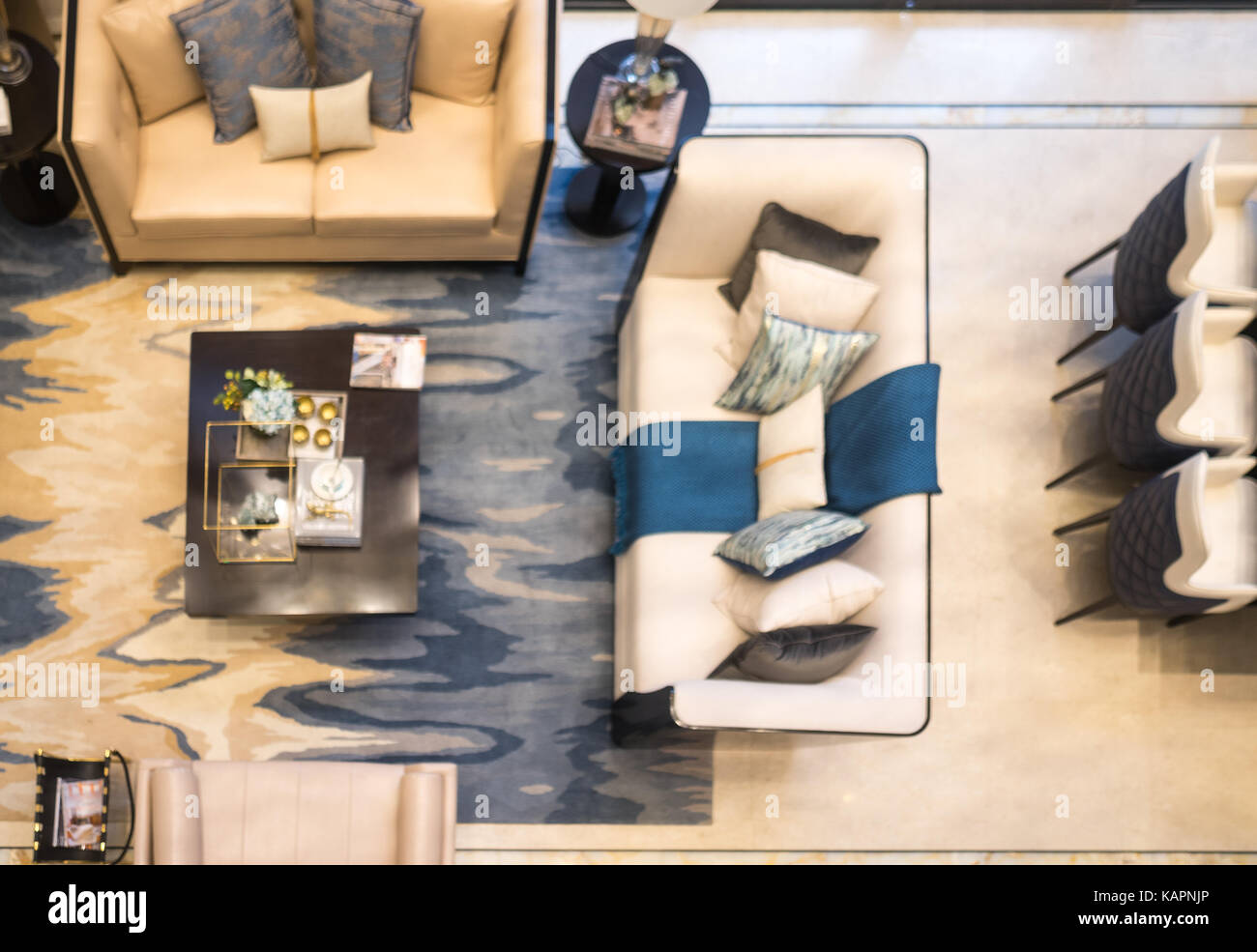 Living room top view nobody hi-res stock photography and images - Alamy