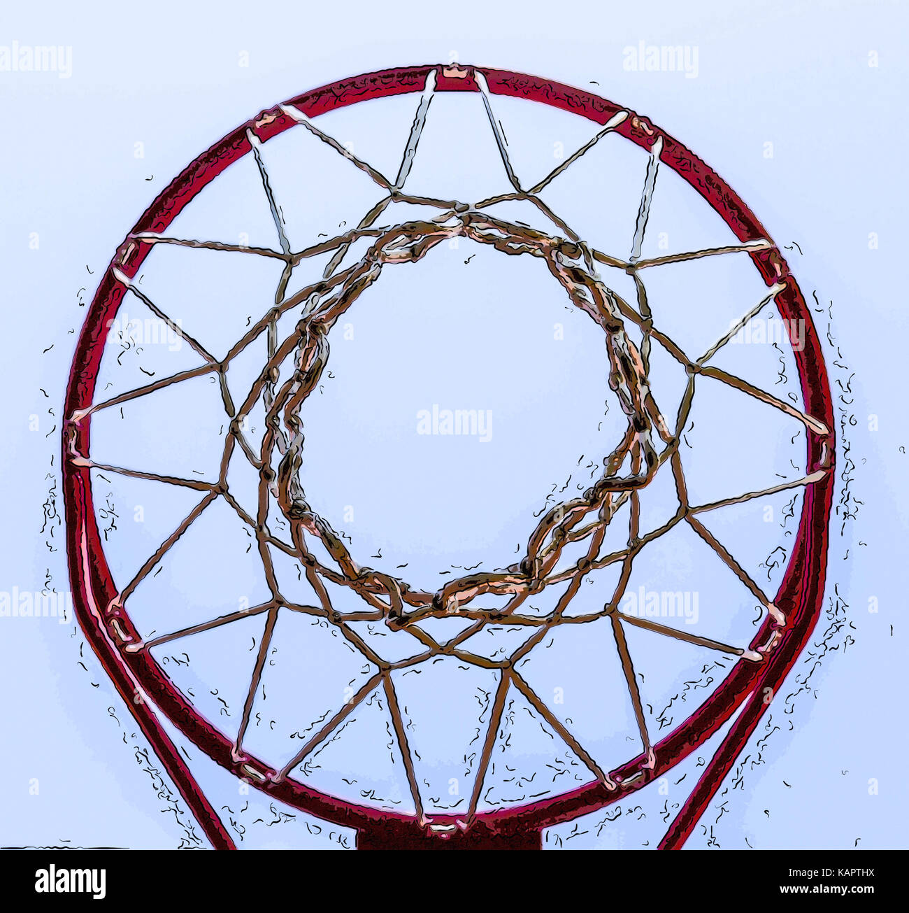 basketball basket with grunge white net seen from below Stock Photo - Alamy