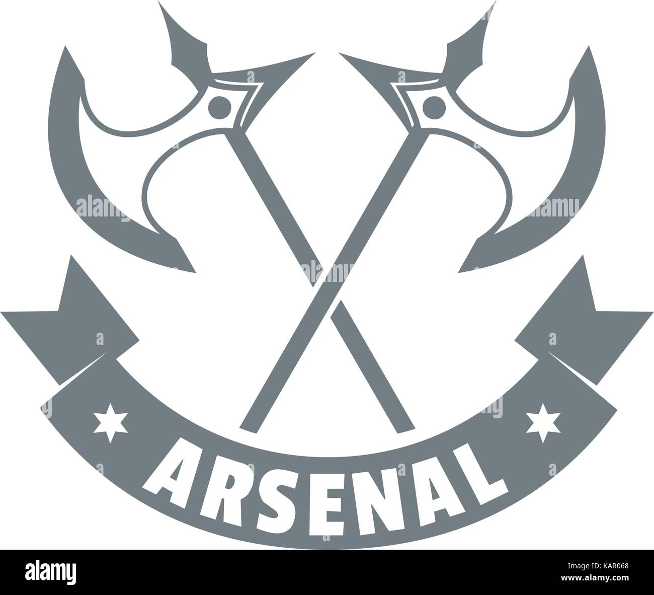 Medieval axe logo, simple gray style Stock Vector Image & Art - Alamy