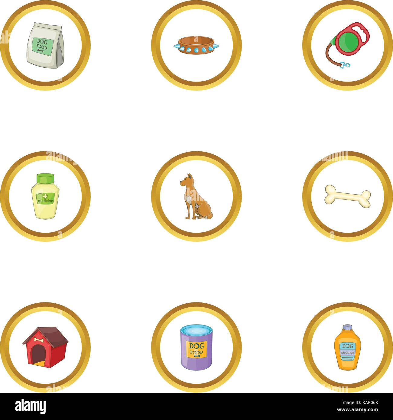 Grooming icons set, cartoon style Stock Vector Image & Art - Alamy