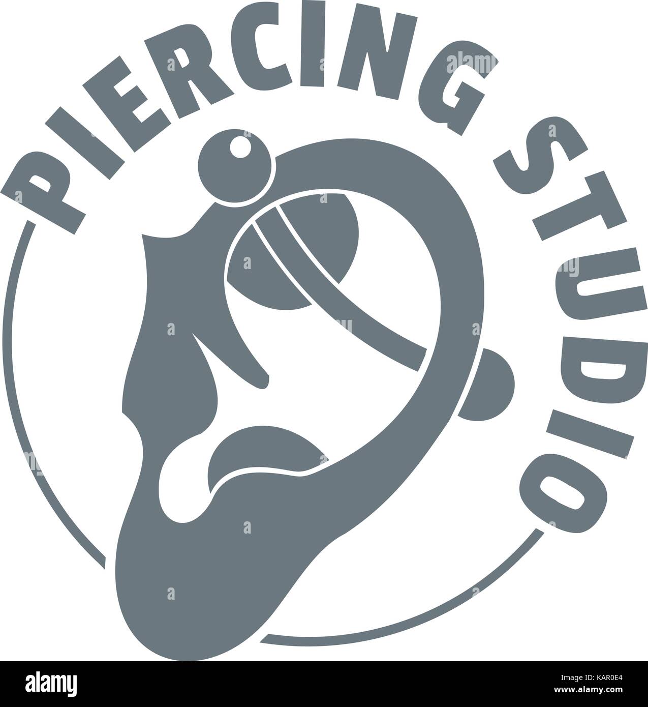 Piercing logo, simple gray style Stock Vector Image & Art - Alamy