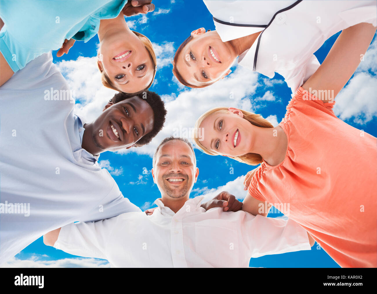 Portrait happy multiethnic friends hi-res stock photography and images ...