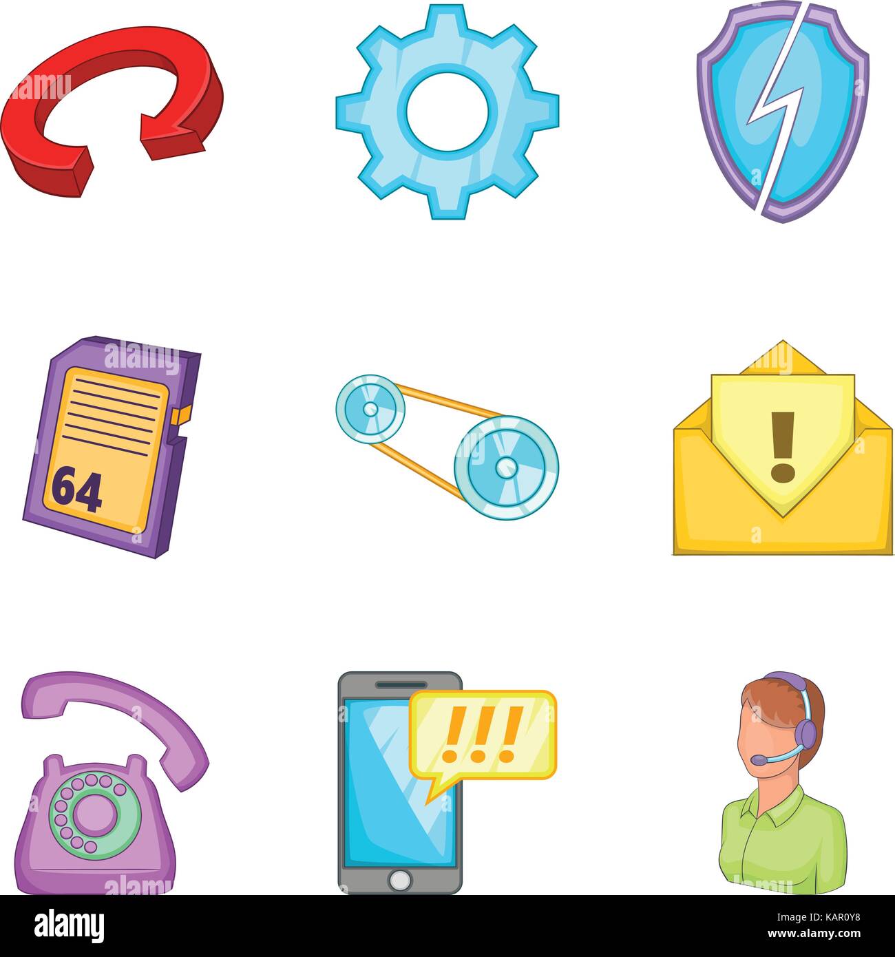 Financial aid icons set, cartoon style Stock Vector Image & Art - Alamy