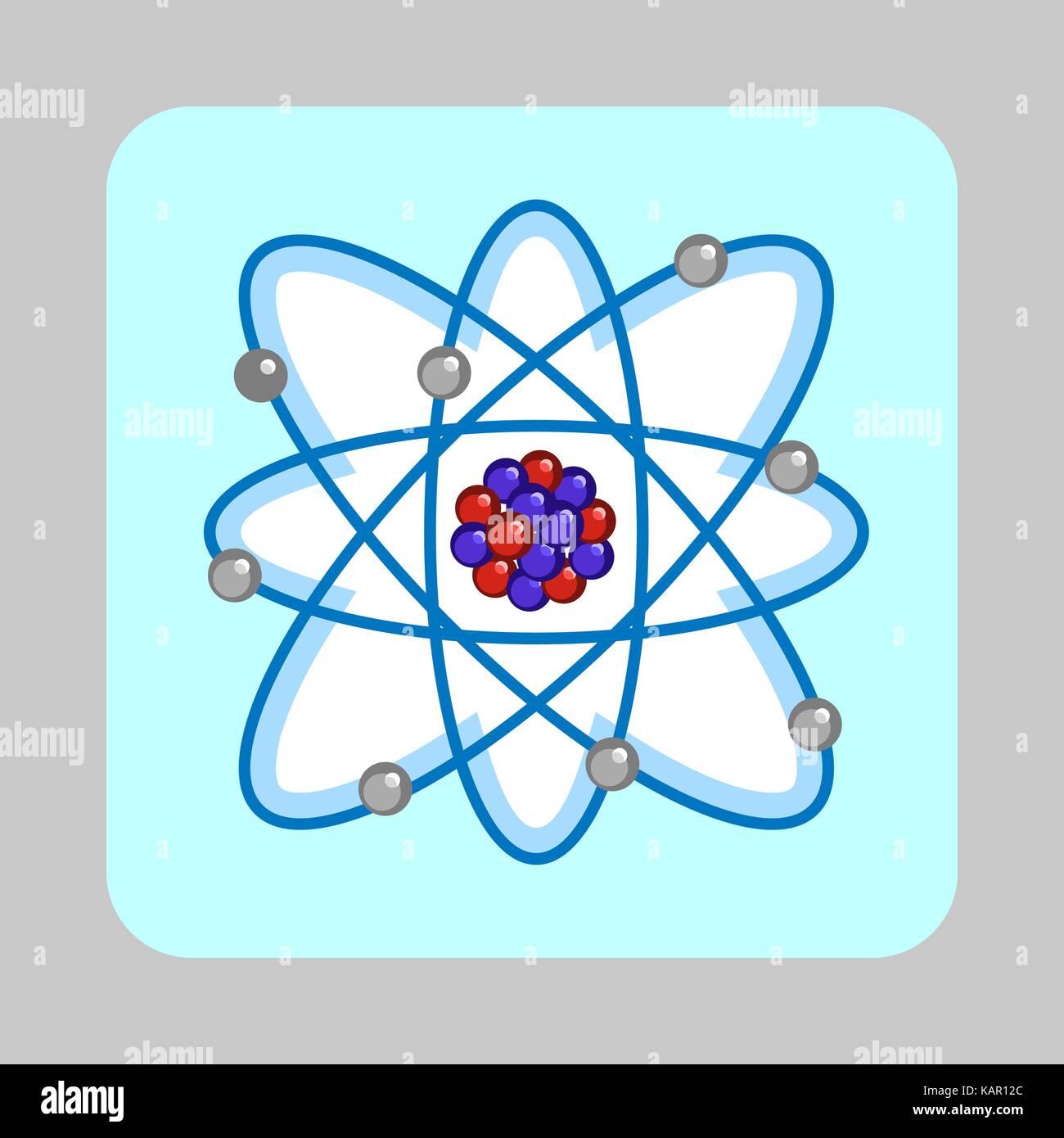Atom molecule concept background, cartoon style Stock Vector Image ...