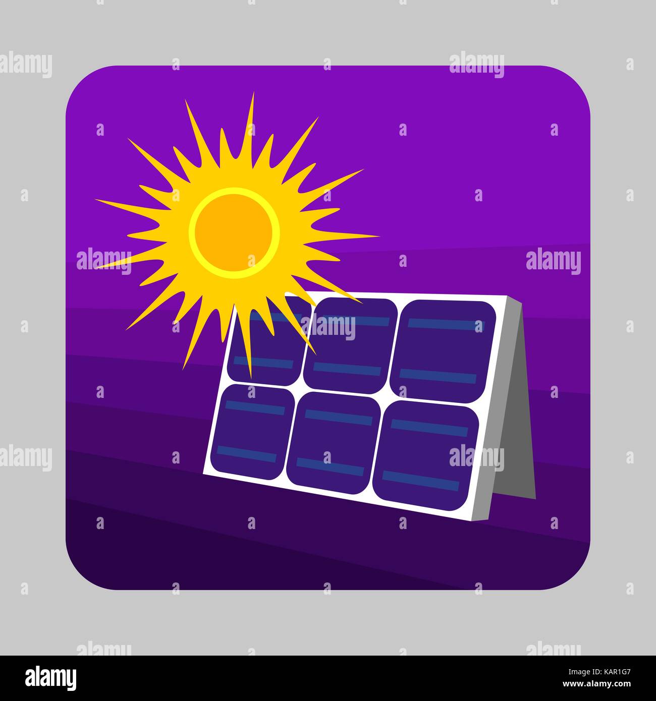 Solar panel energy concept background, cartoon style Stock Vector Image ...