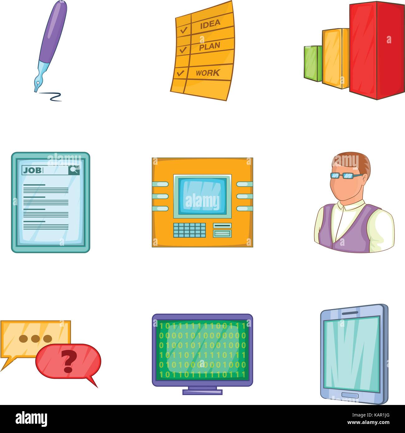 Implementer icons set, cartoon style Stock Vector Image & Art - Alamy