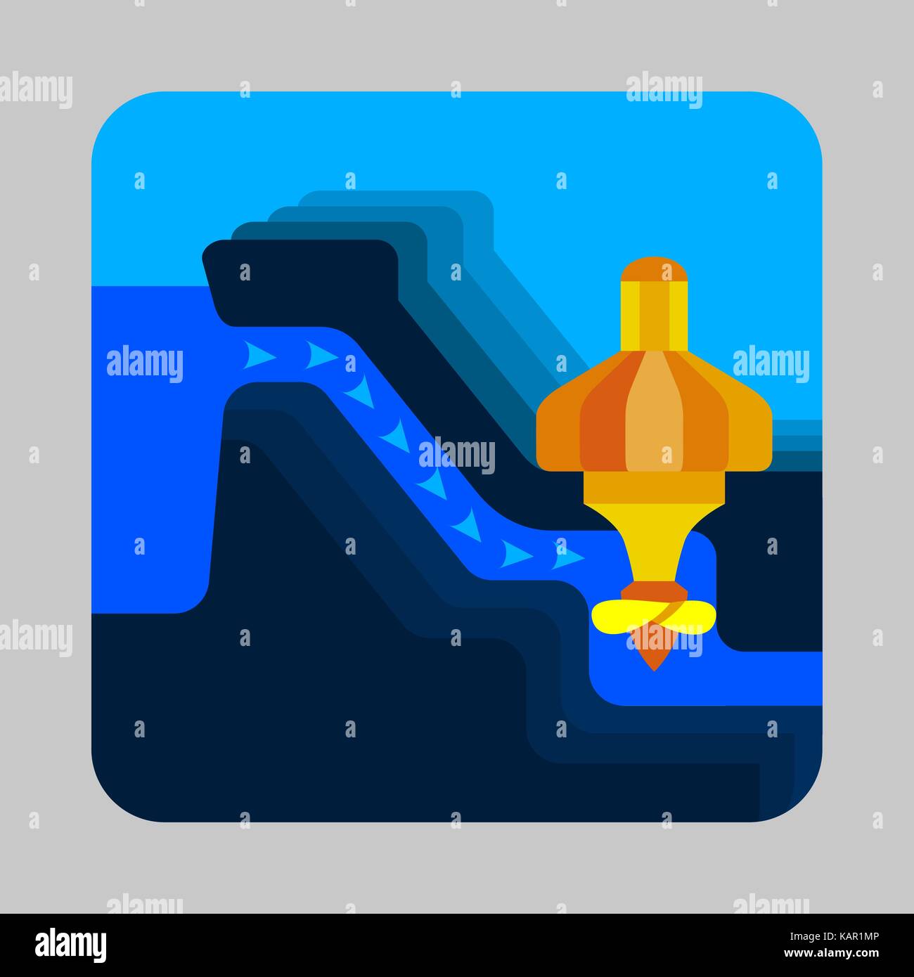 Water energy concept background, cartoon style Stock Vector Image & Art ...