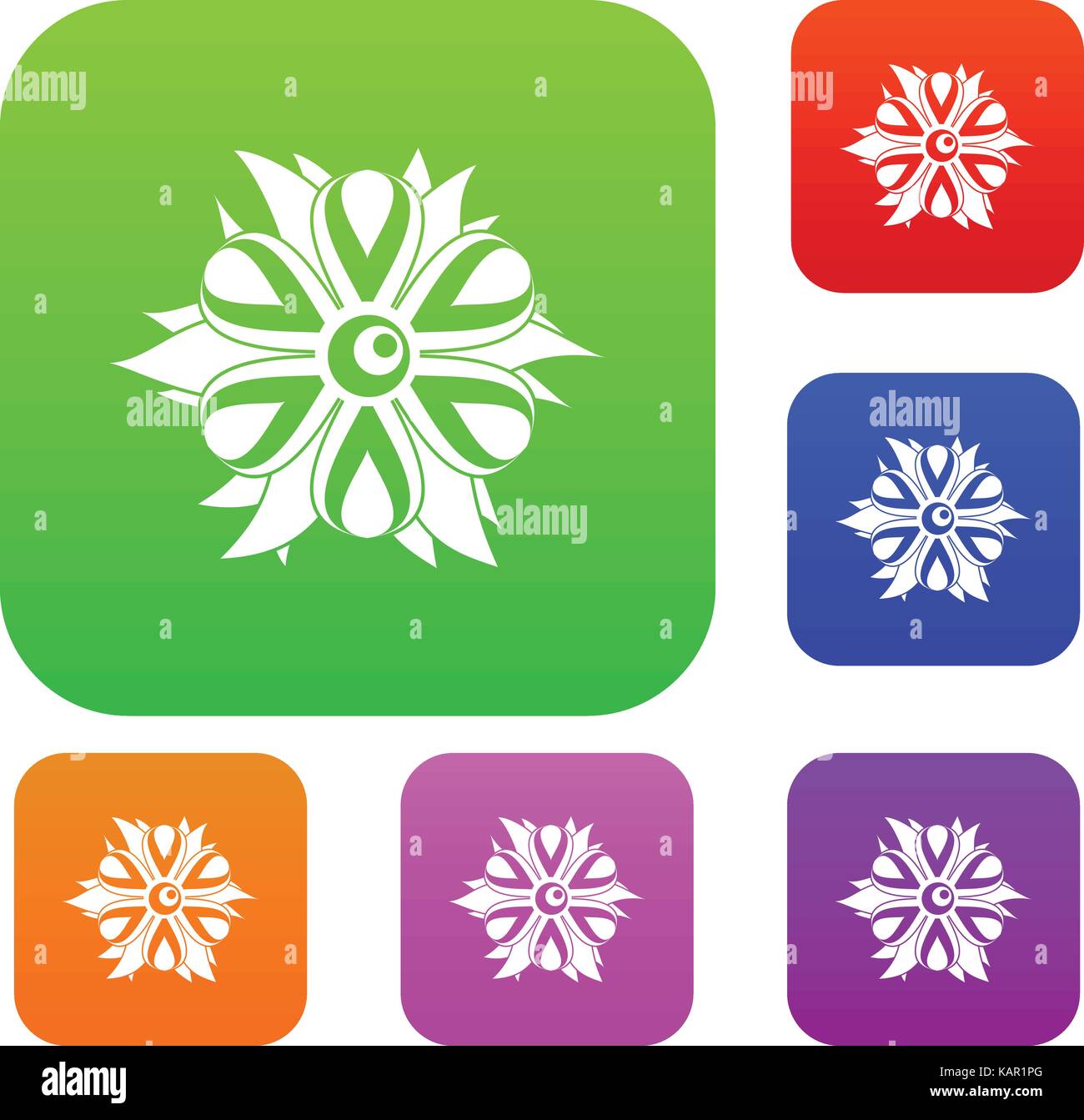 Flower set color collection Stock Vector Image & Art - Alamy