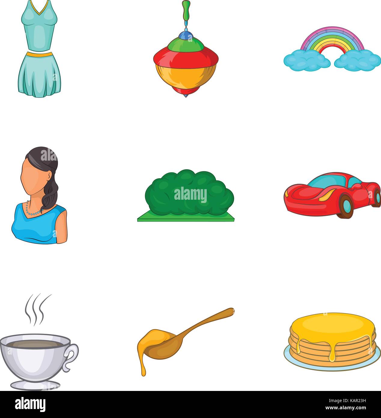 Nanny icons set, cartoon style Stock Vector Image & Art - Alamy