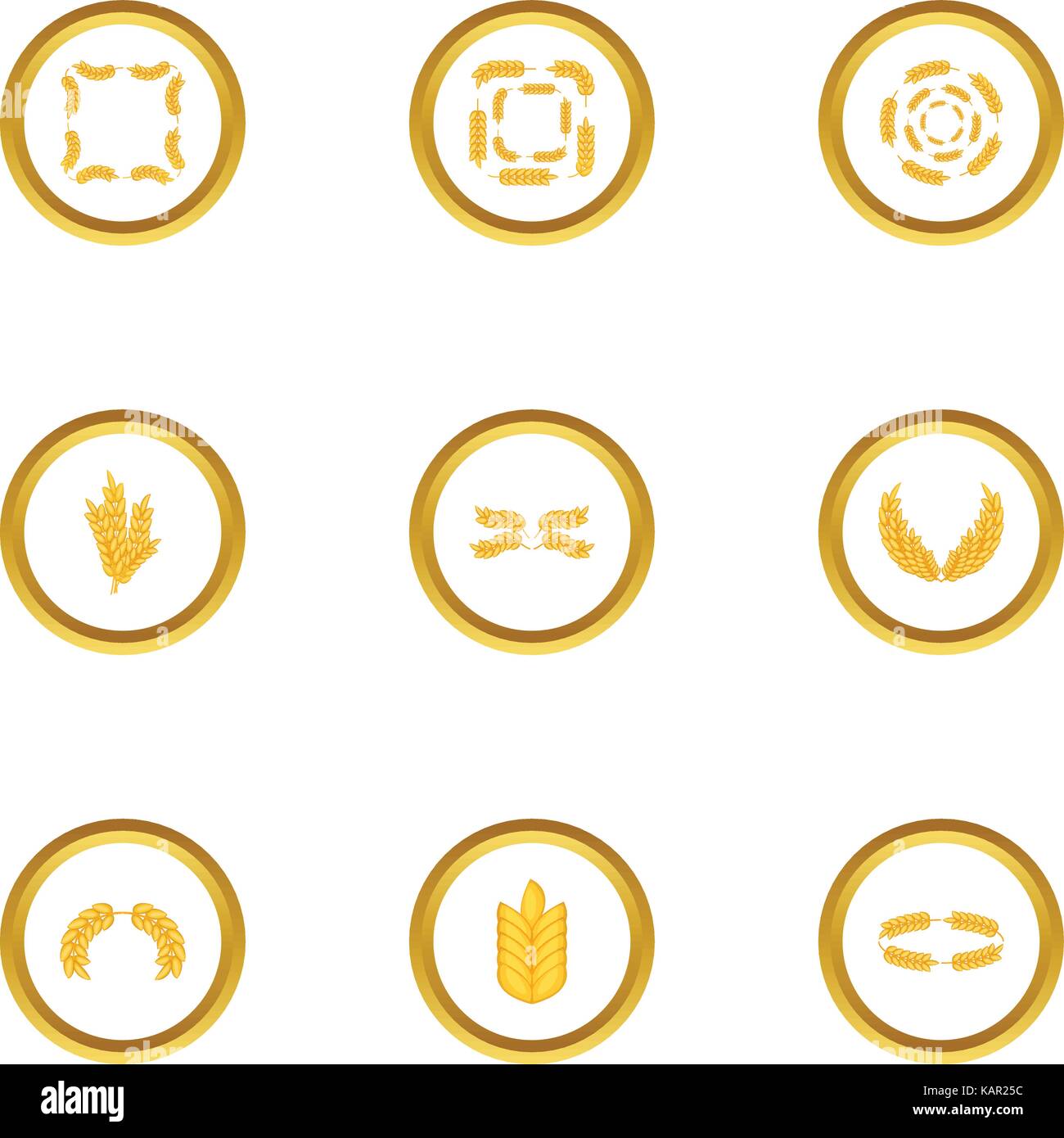 Grain icons set, cartoon style Stock Vector Image & Art - Alamy