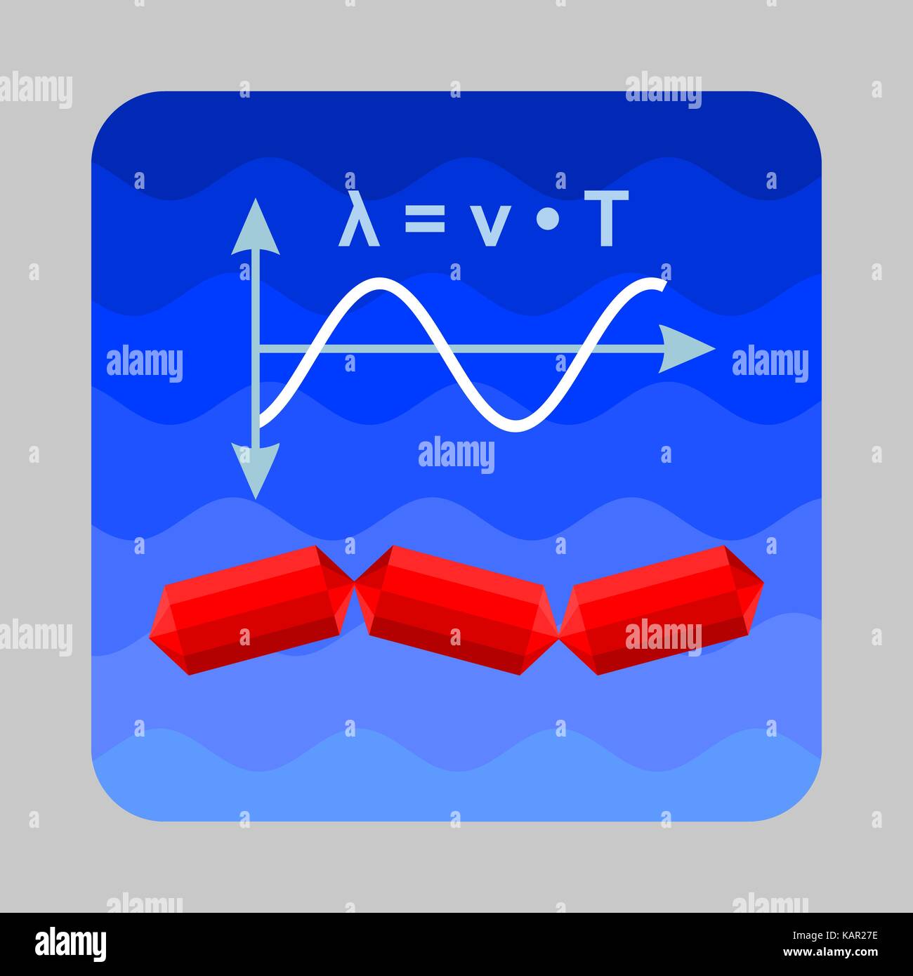Sea wave energy concept background, cartoon style Stock Vector Image ...