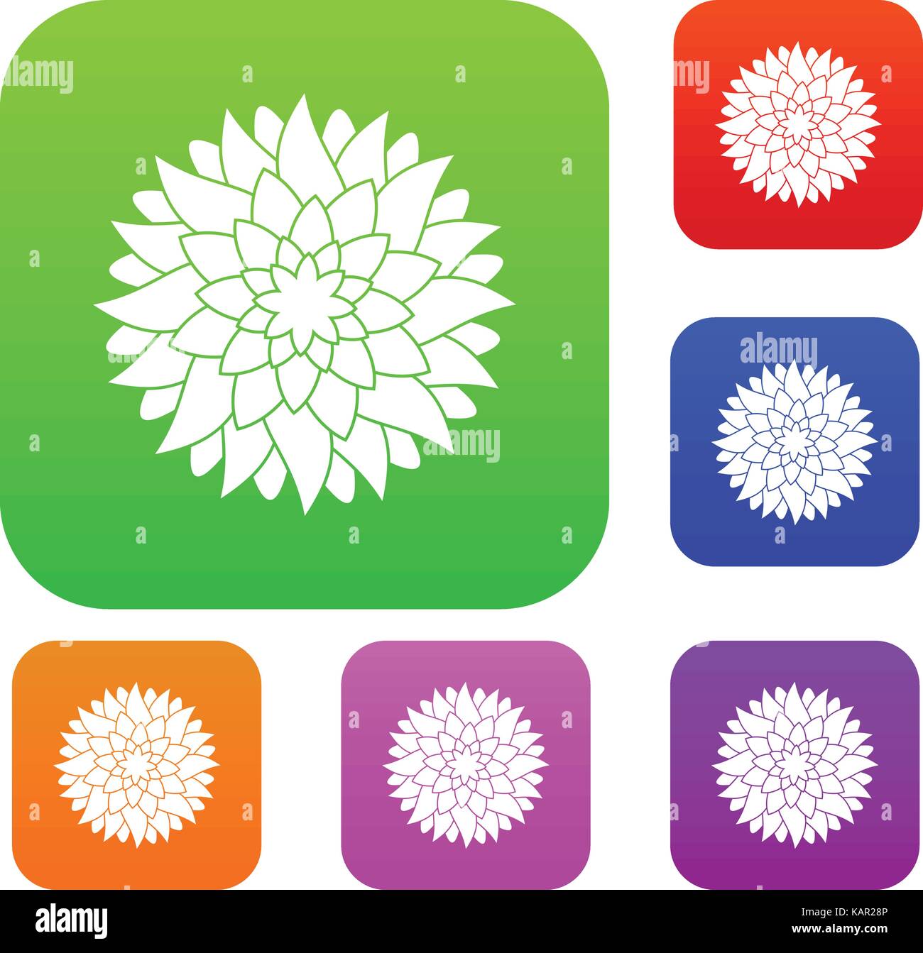 Flower set color collection Stock Vector Image & Art - Alamy