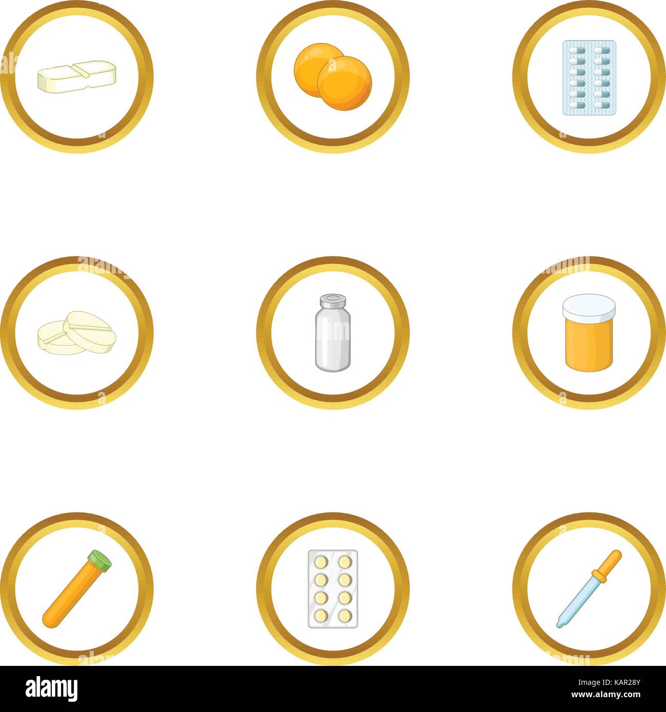 Drug form icons set, cartoon style Stock Vector Image & Art - Alamy