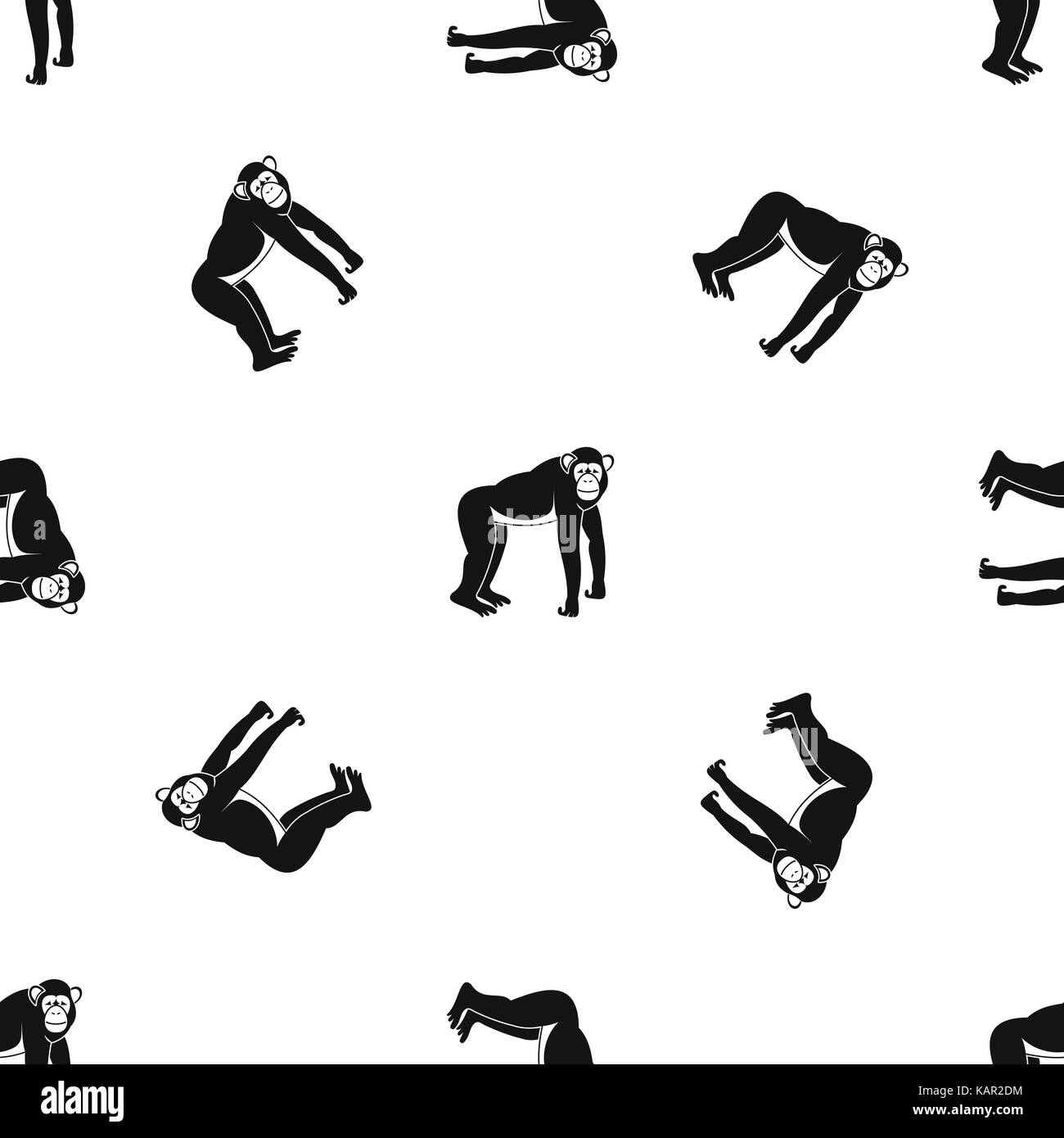 Chimpanzee pattern seamless black Stock Vector Image & Art - Alamy
