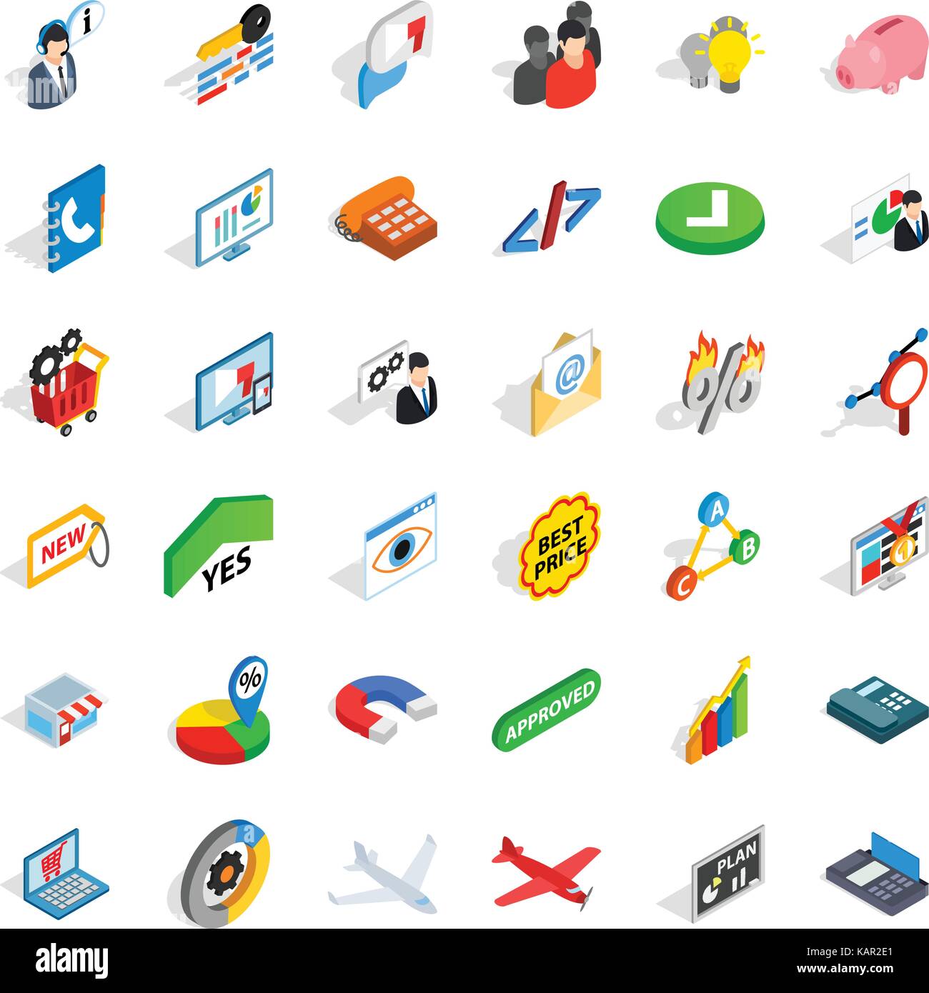 Computer icons set, isometric style Stock Vector Image & Art - Alamy