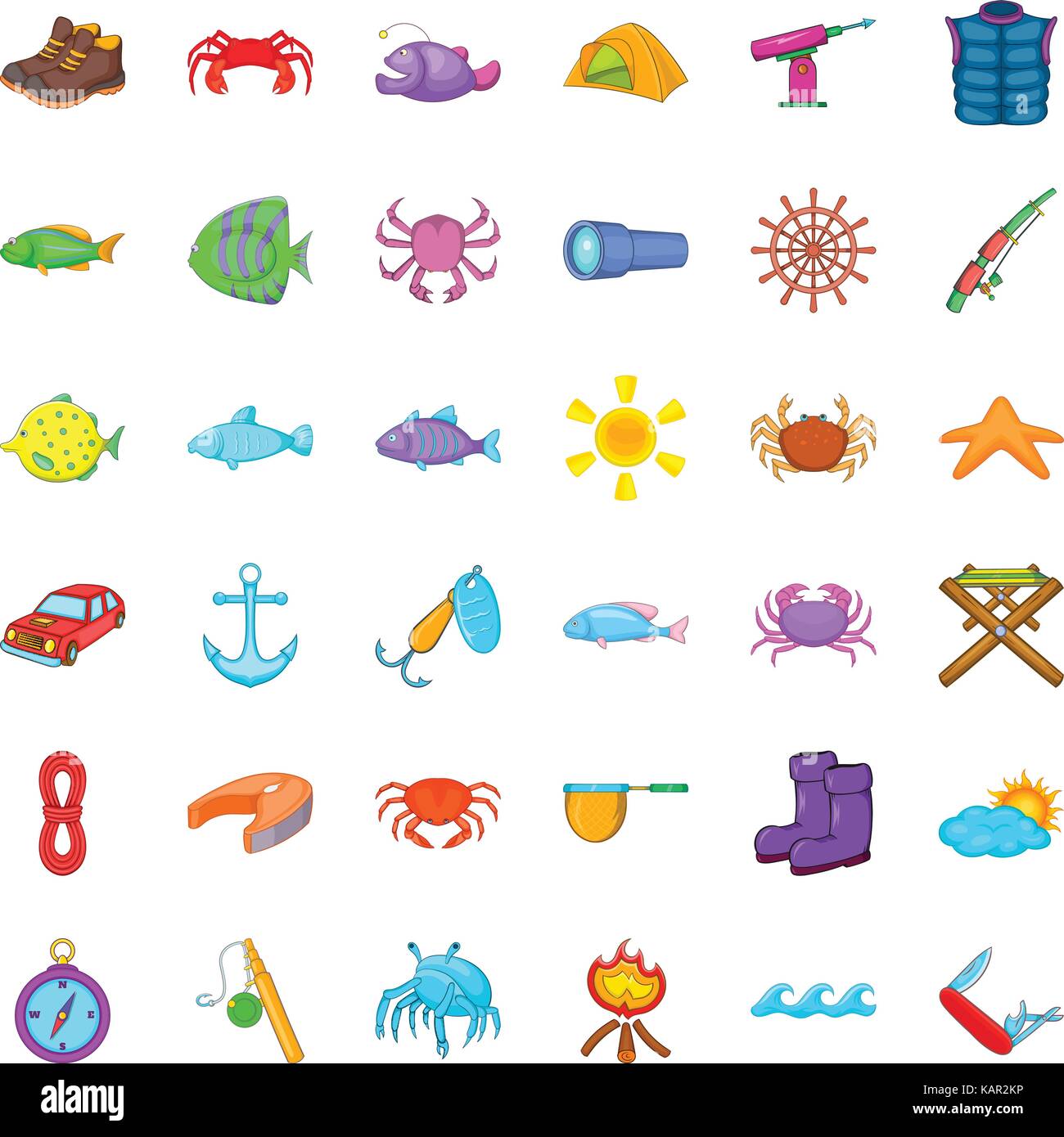 Activity icons set, cartoon style Stock Vector Image & Art - Alamy