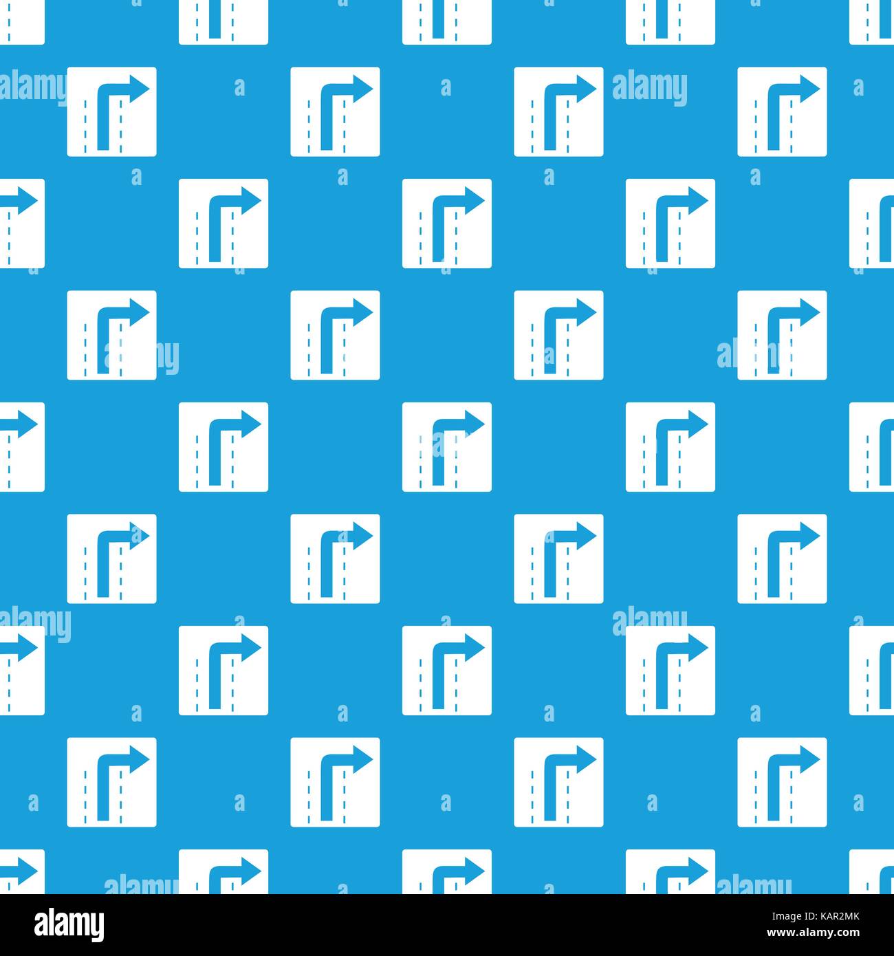 Turn right traffic sign pattern seamless blue Stock Vector Image & Art ...