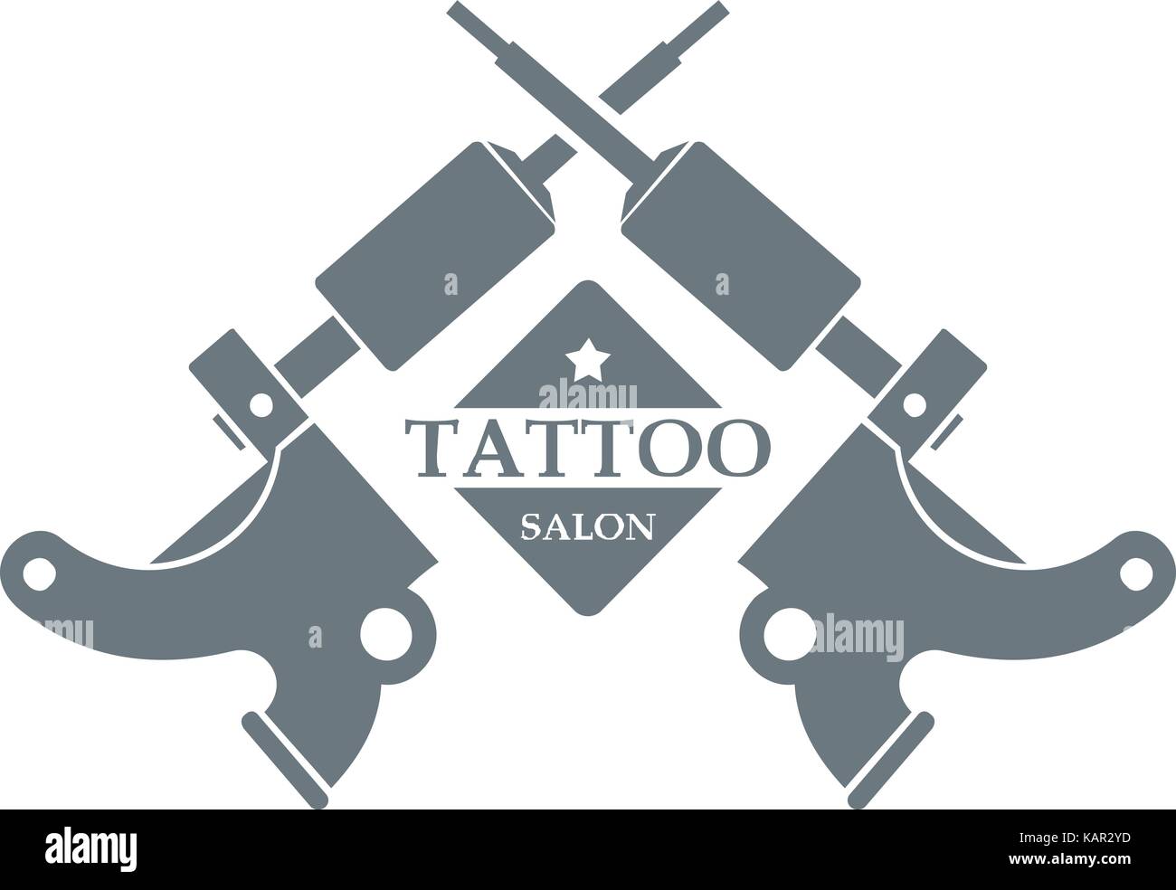 Tattoo machine logo, simple gray style Stock Vector Image & Art - Alamy