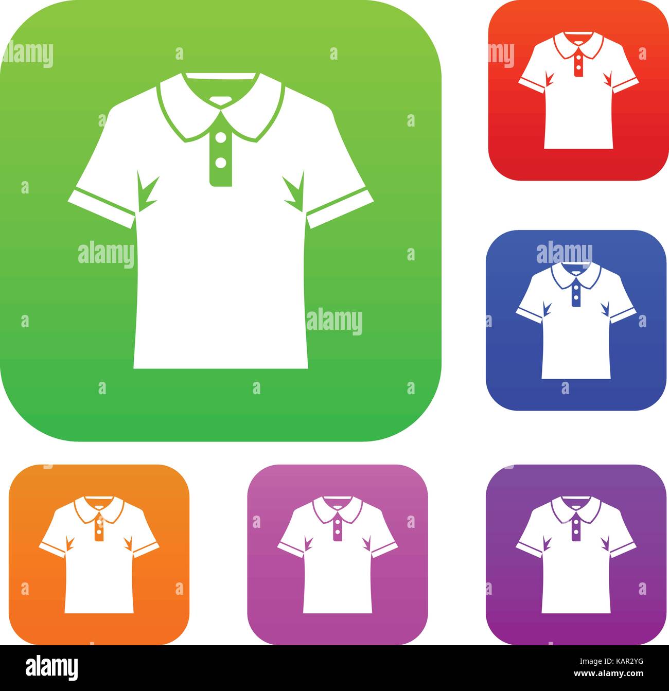 Men polo shirt set color collection Stock Vector Image & Art - Alamy
