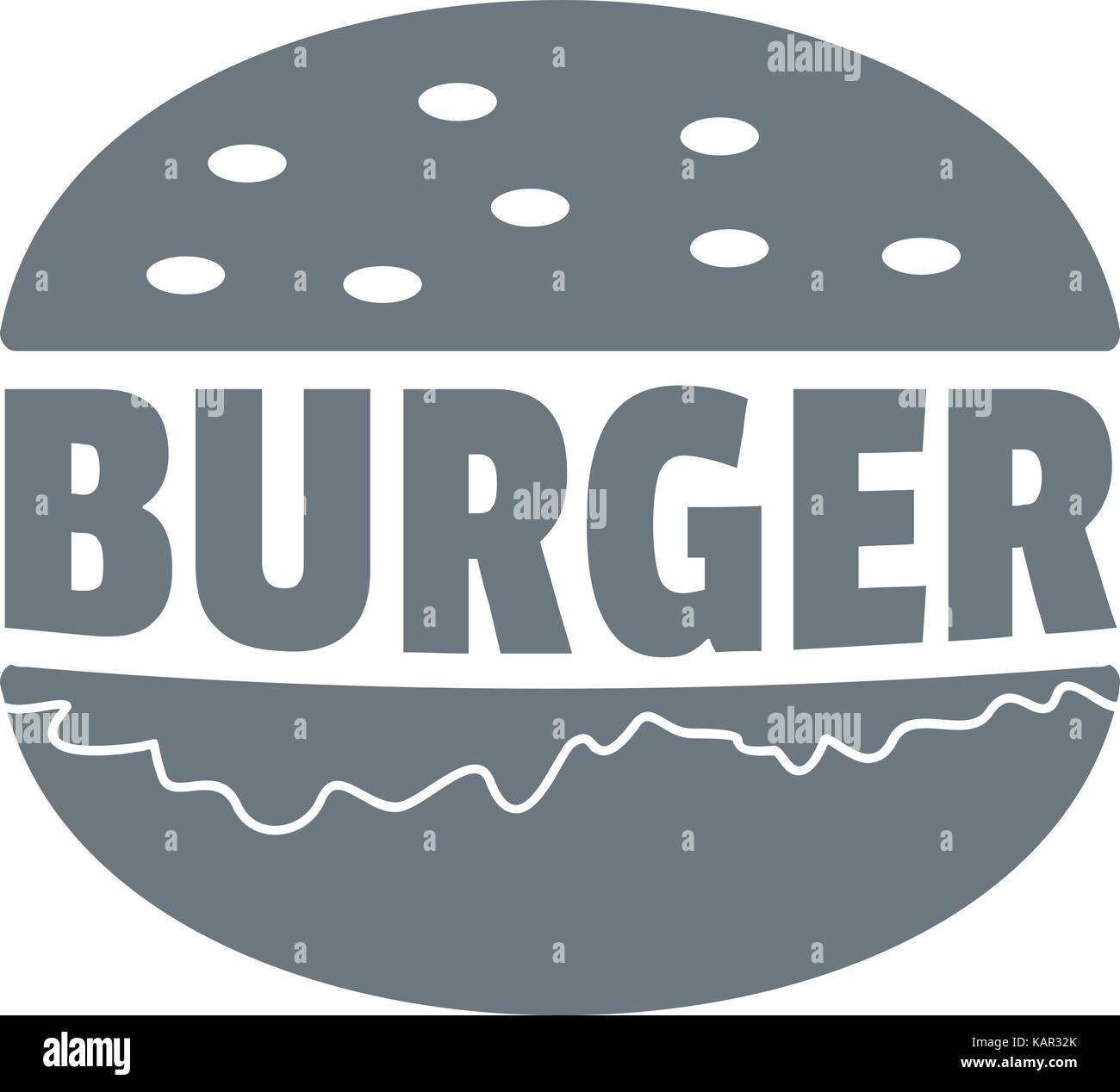 Burger logo, simple gray style Stock Vector Image & Art - Alamy