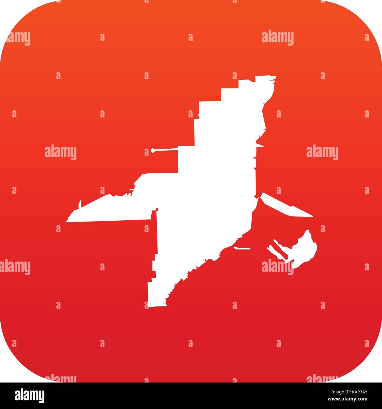 Florida map red icon hi-res stock photography and images - Alamy