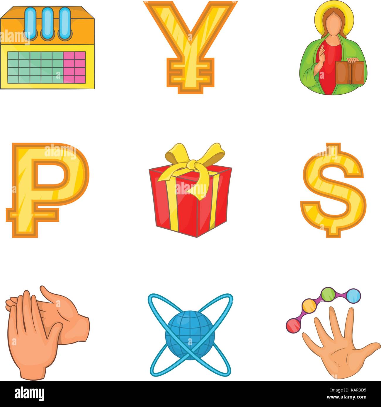 Abundance icons set, cartoon style Stock Vector Image & Art - Alamy