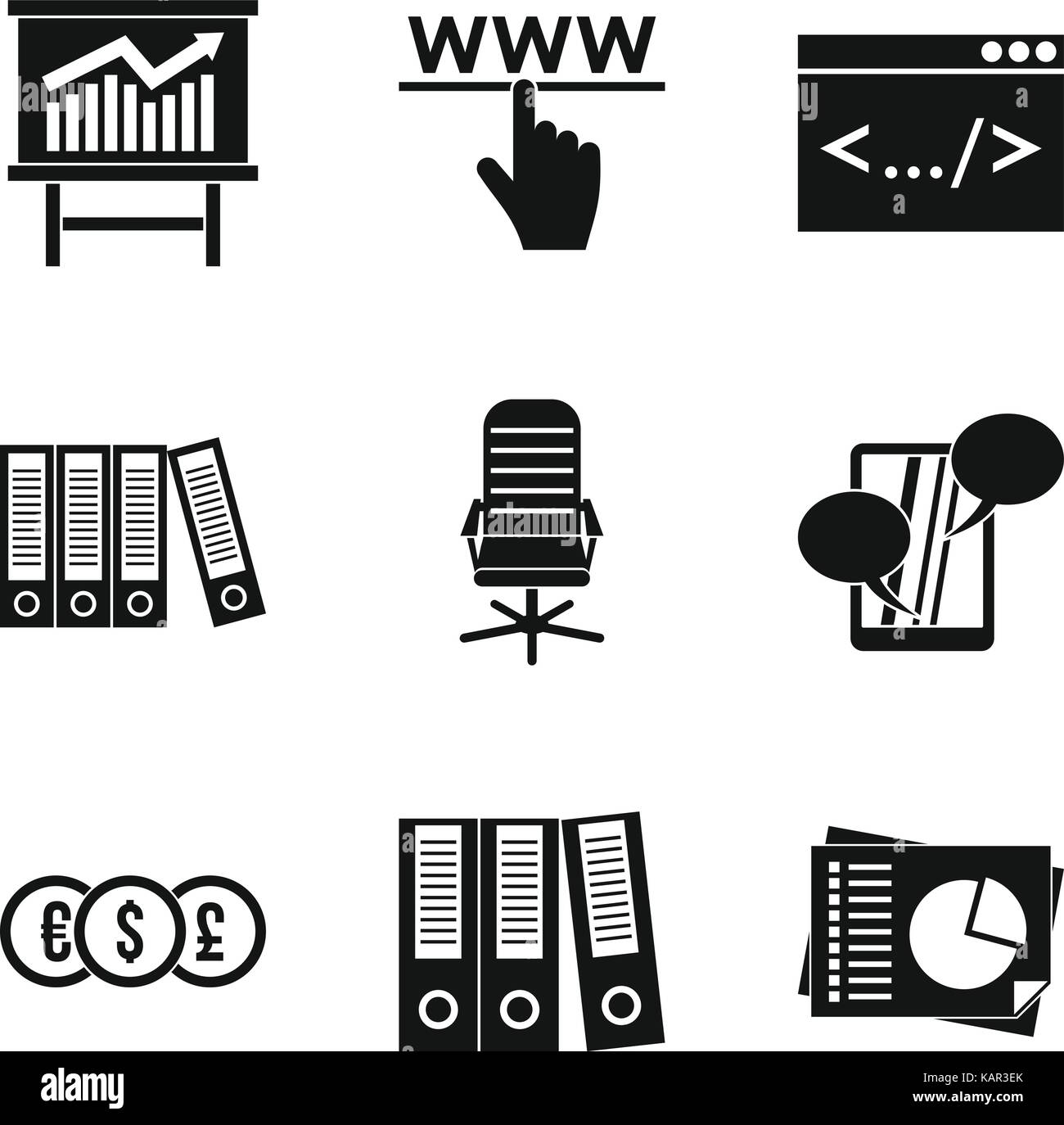 Monetary firm icons set, simple style Stock Vector Image & Art - Alamy