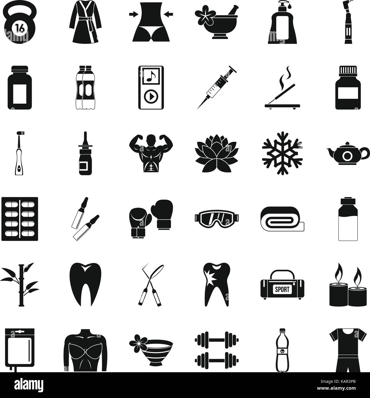 Activity icons set, simle style Stock Vector Image & Art - Alamy