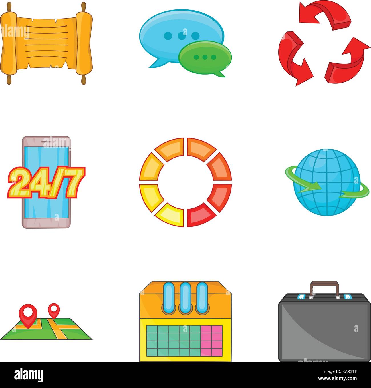 Schedule icons set, cartoon style Stock Vector Image & Art - Alamy