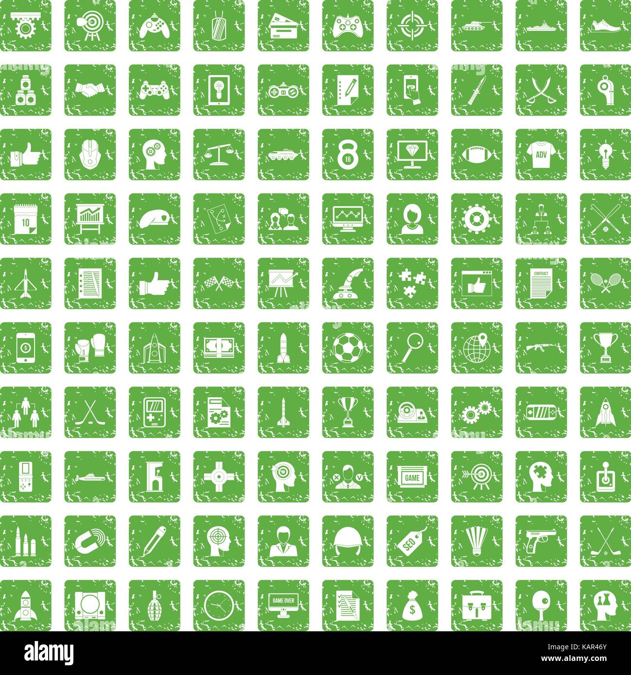 100 strategy icons set grunge green Stock Vector Image & Art - Alamy