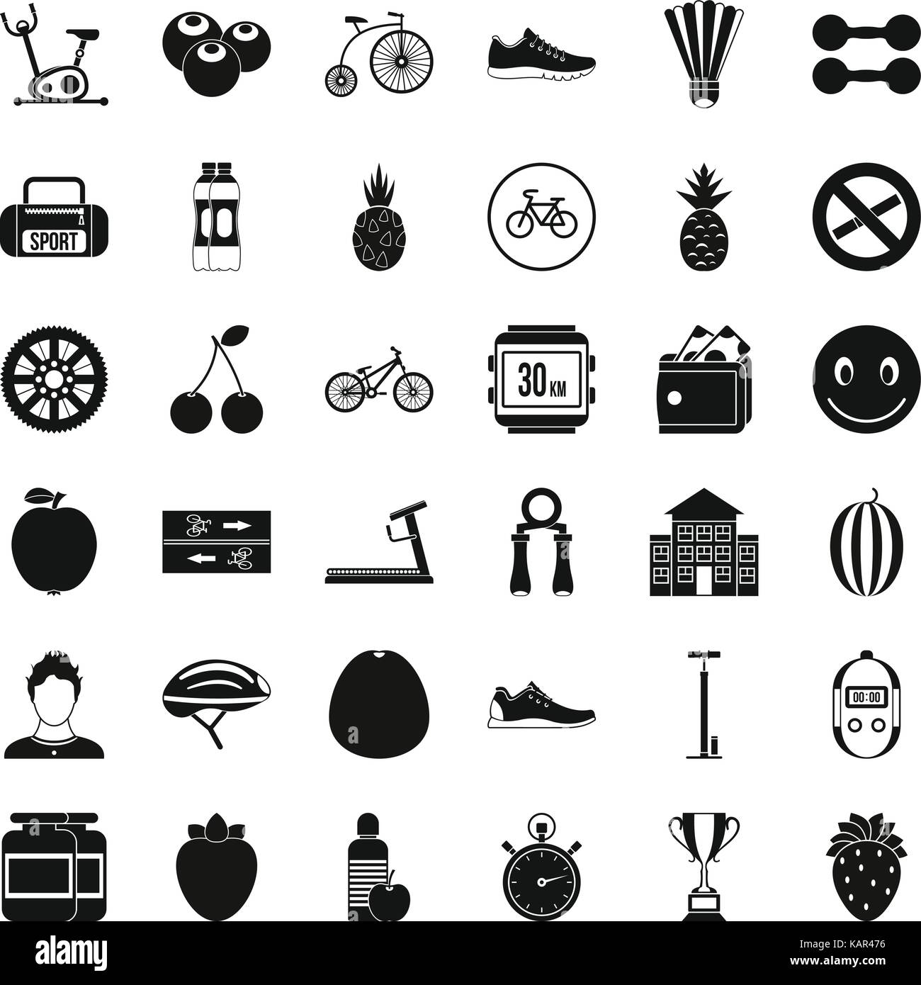 Muscle icons set, simle style Stock Vector Image & Art - Alamy