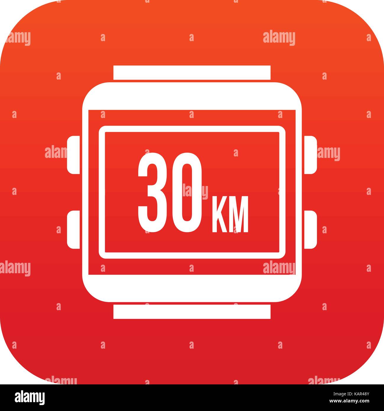 Speedometer bike icon digital red Stock Vector Image & Art - Alamy