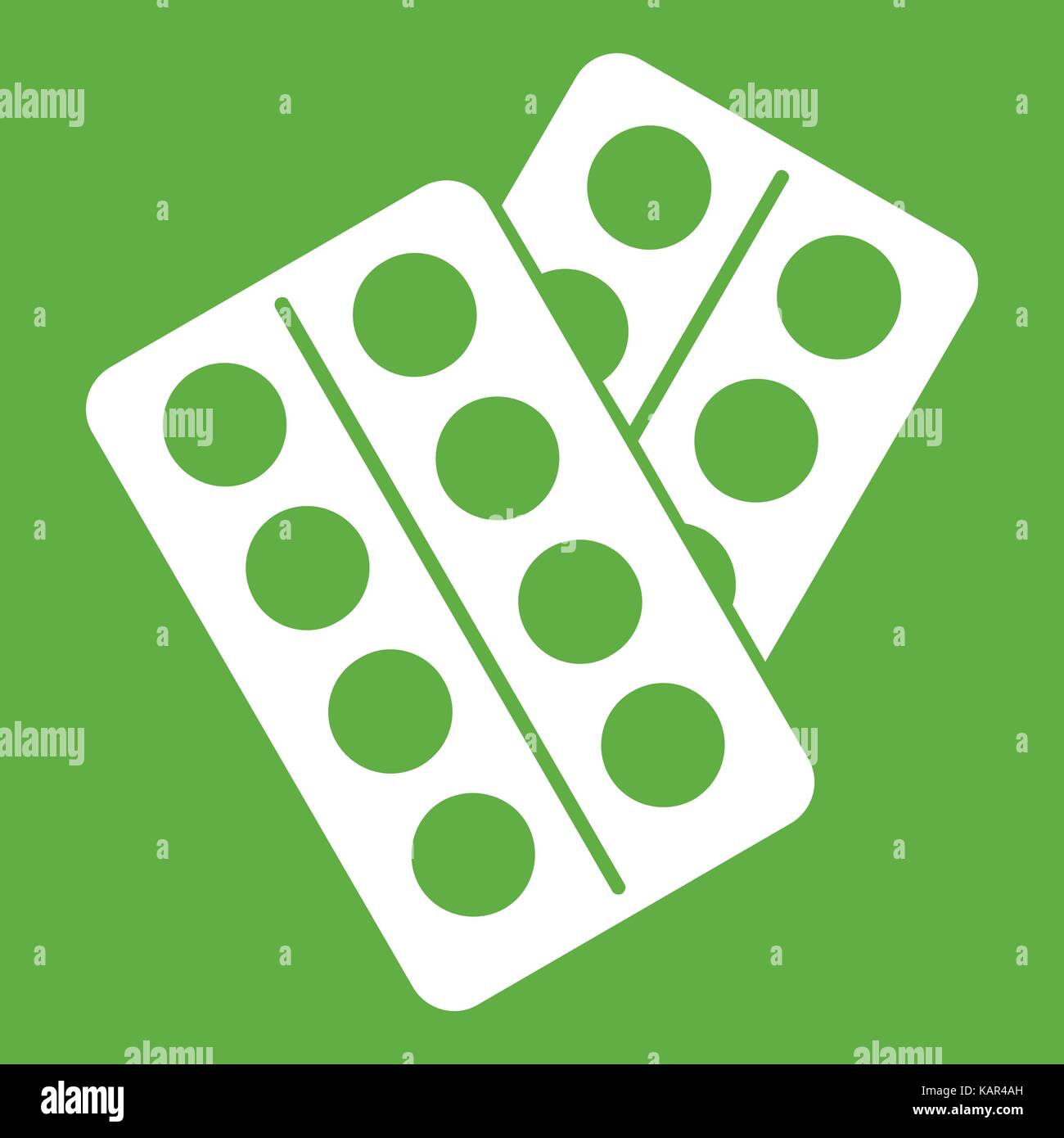 Pills in package icon green Stock Vector Image & Art - Alamy