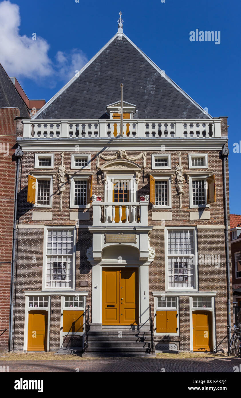 Historic building at the central market square of Haarlem, Netherlands ...