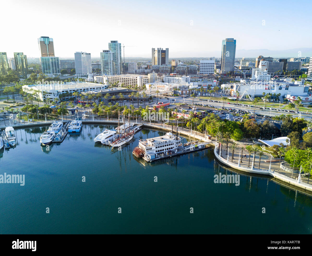Downtown long beach aerial hi-res stock photography and images - Alamy
