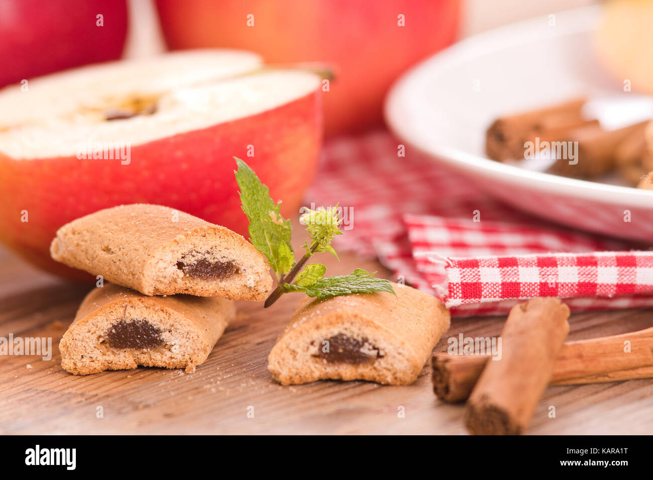 Biscuits with fruit filling Stock Photo - Alamy