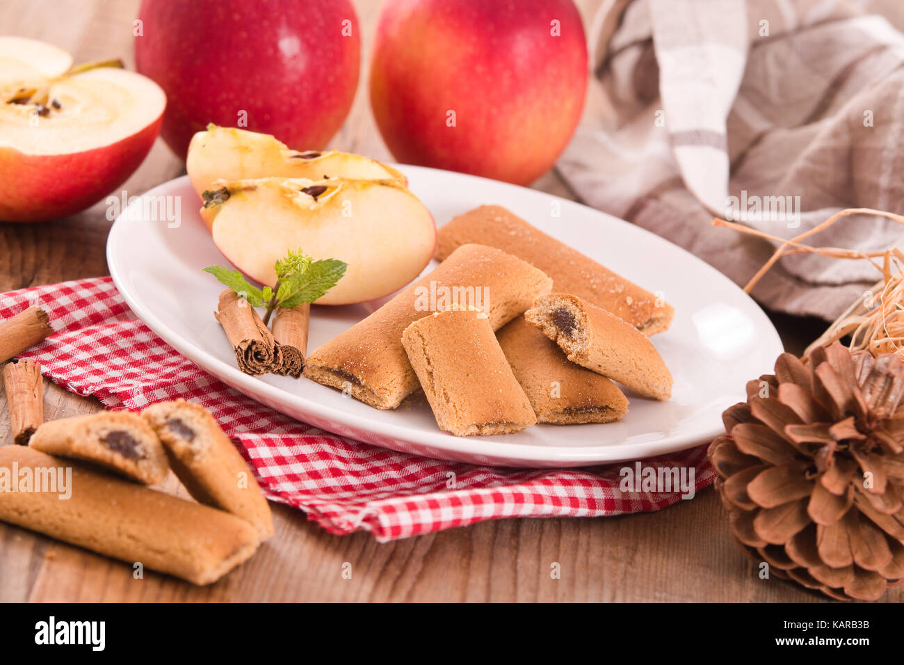 Biscuits with fruit filling Stock Photo - Alamy