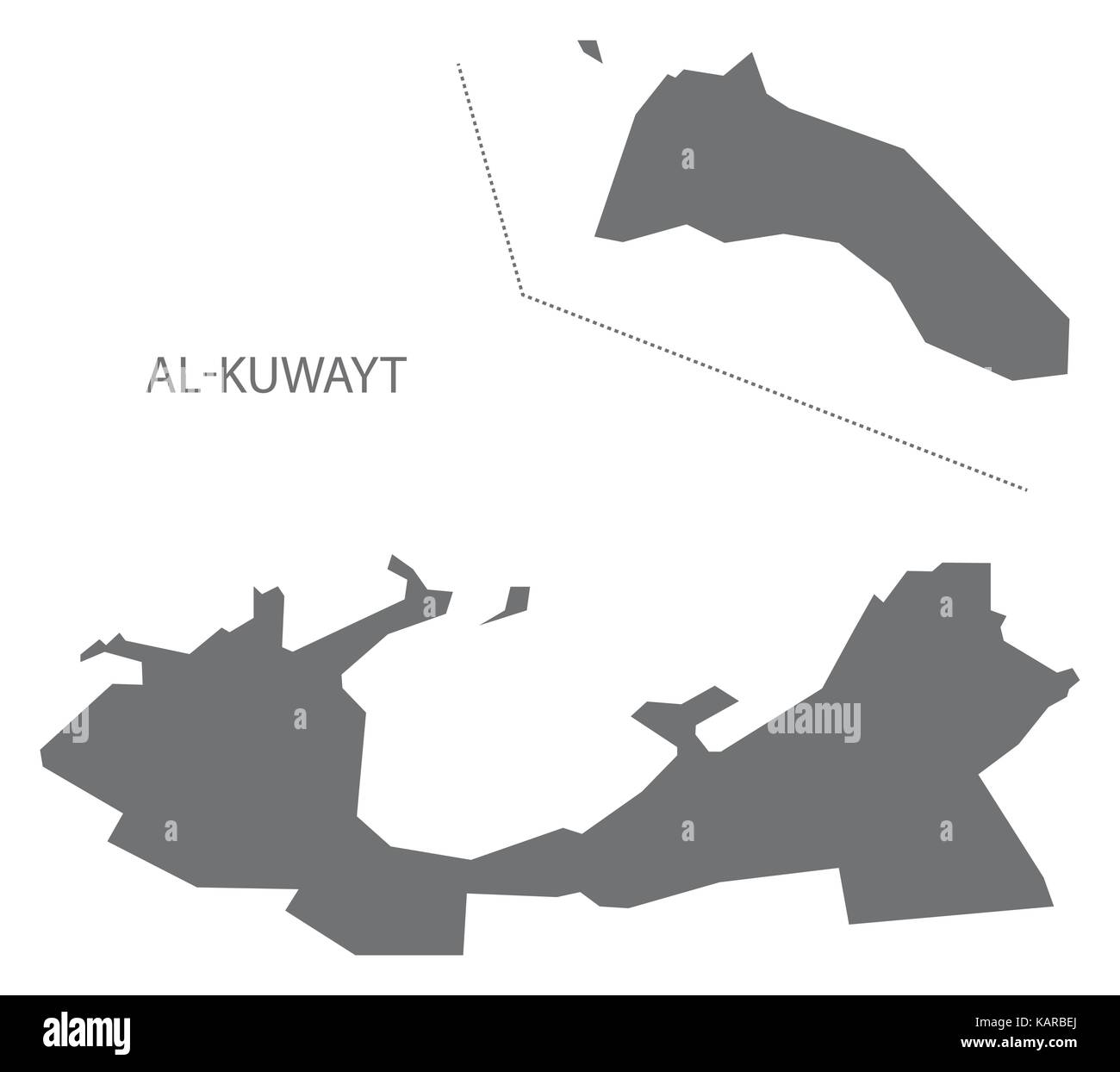 Kuwait administrative divisions map hi-res stock photography and images ...