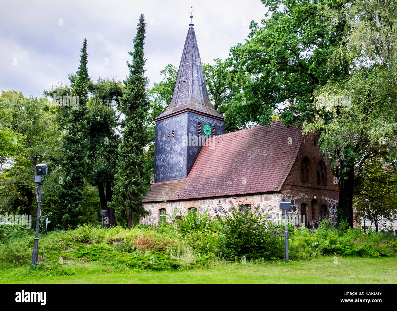 Berlin, Wittenau, Dorfkirche,Village church built between 1482 and 1489 ...