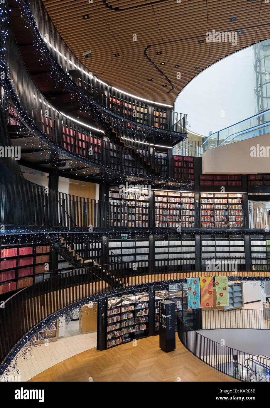 Interior of the new Birmingham Library Stock Photo - Alamy