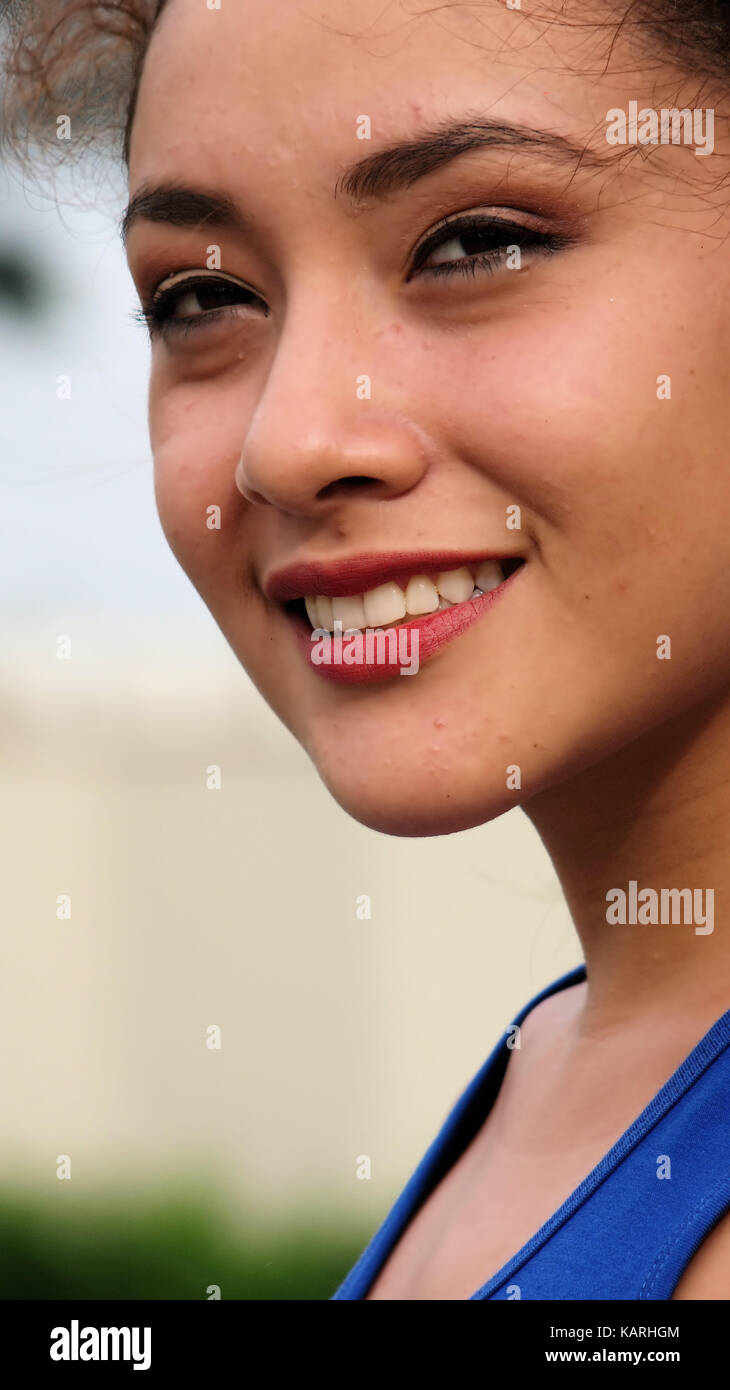 Smiling Beautiful Female Stock Photo - Alamy