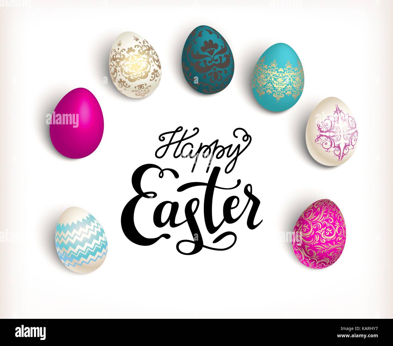 Easter color eggs Stock Vector Image & Art - Alamy