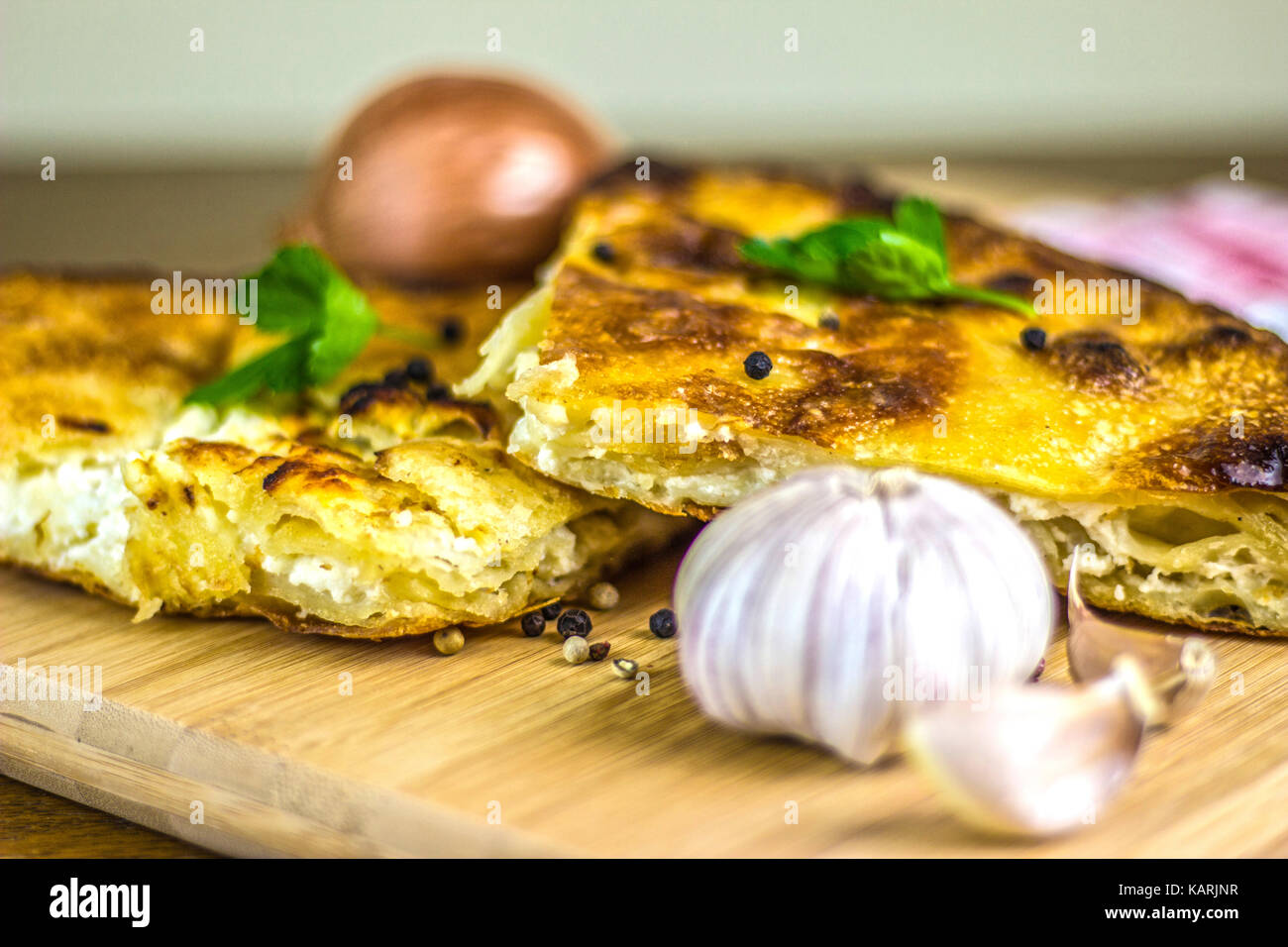 Cheese burek/sirnica composition Stock Photo - Alamy