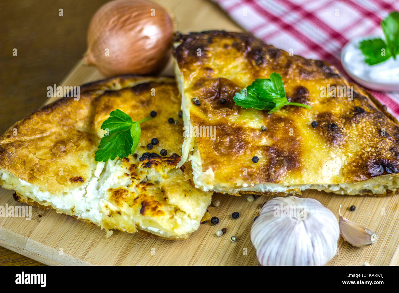 Cheese burek/sirnica composition Stock Photo - Alamy