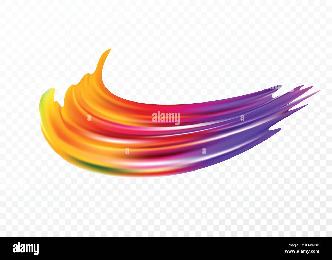 Color brushstroke oil or acrylic paint design element for presentations ...