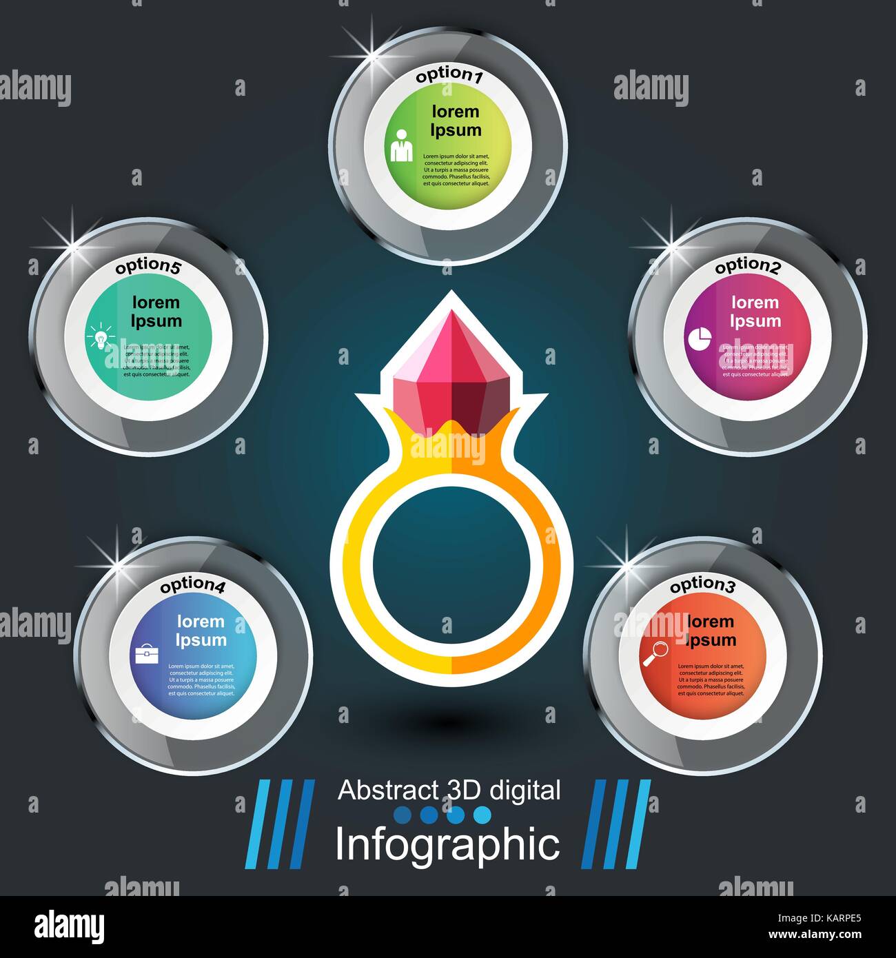Paper glass ring infographic Stock Vector Image & Art - Alamy