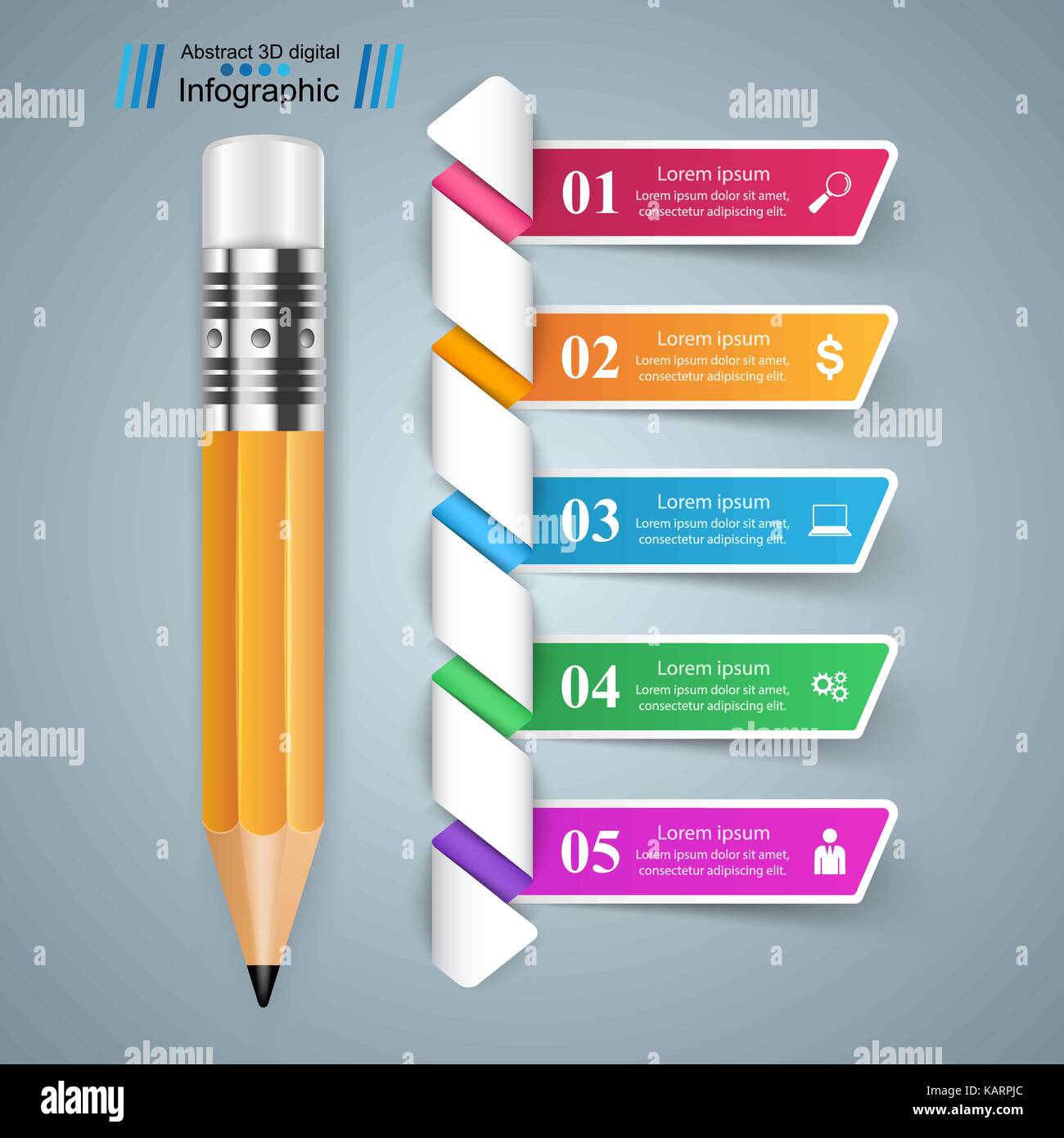 Business Infographics. Pencil icon Stock Vector Image & Art - Alamy