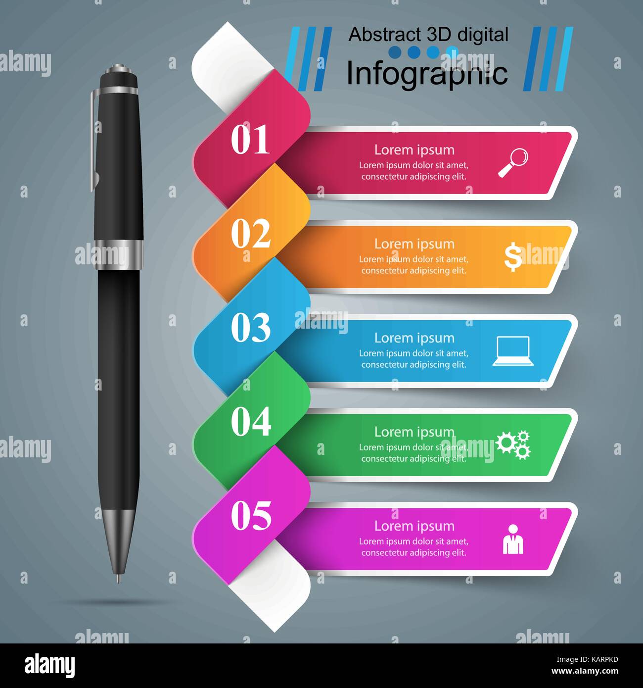 Business Infographics. Pen icon Stock Vector Image & Art - Alamy